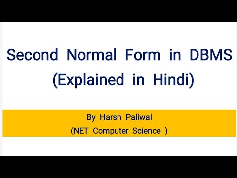 Second Normal Form in DBMS| Explained in Hindi #normalization #dbms ...