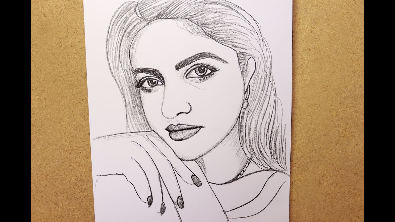 Simple Sketch Drawing A Girl Step By Step Easy Charcoal Pencil simple-sketch-drawing-a-girl-step-by-step-easy-charcoal-pencil