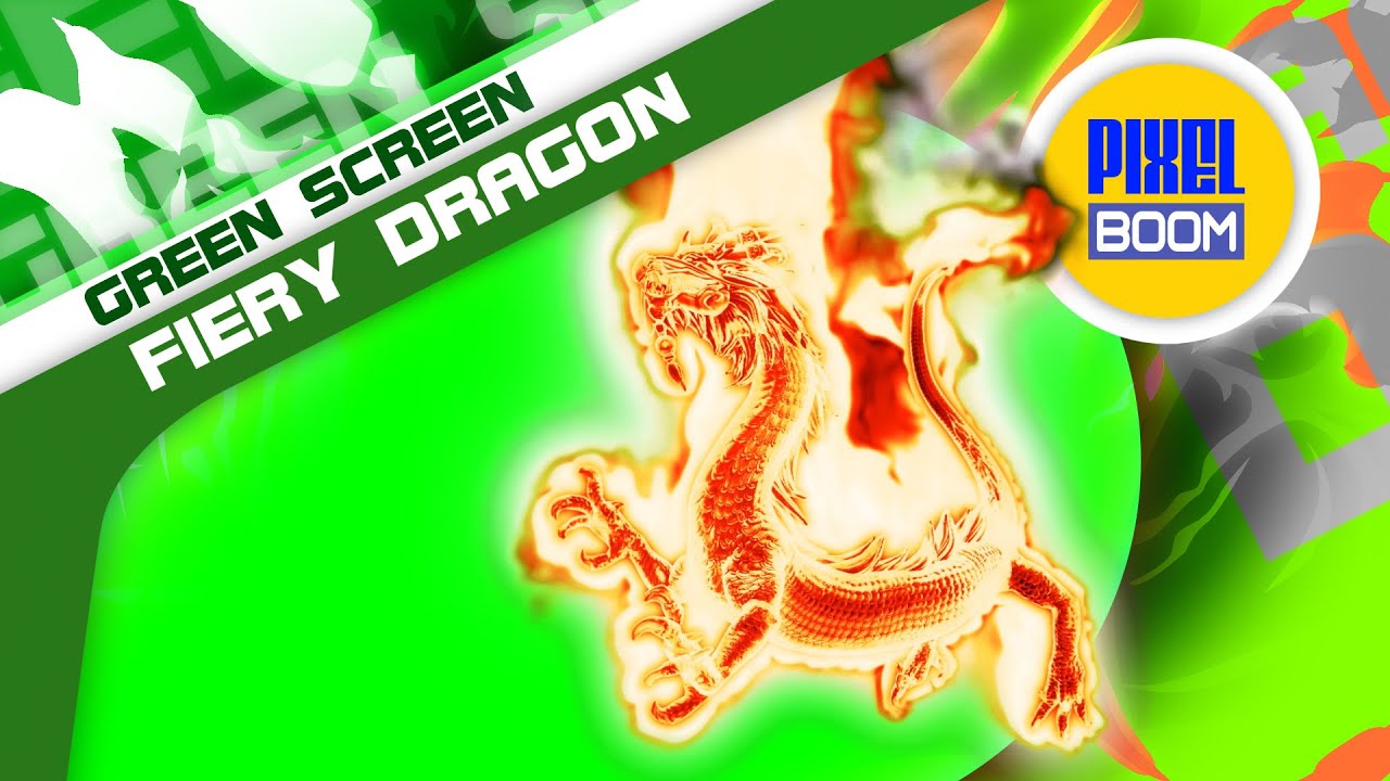 Green Screen Huge Fiery Dragon - Footage PixelBoom - YouTube