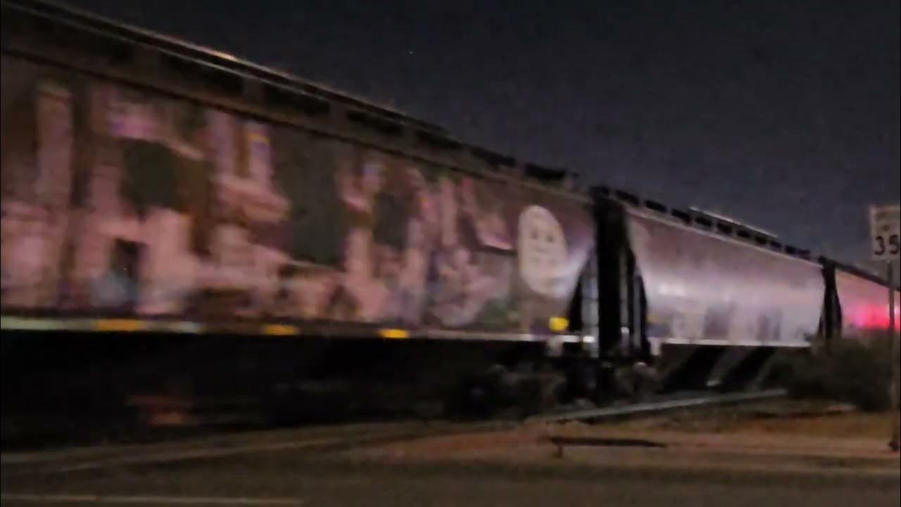 BNSF eastbound empty grain train with a rear DPU on the GSR in central El Paso TX 06/01/24 - YouTube