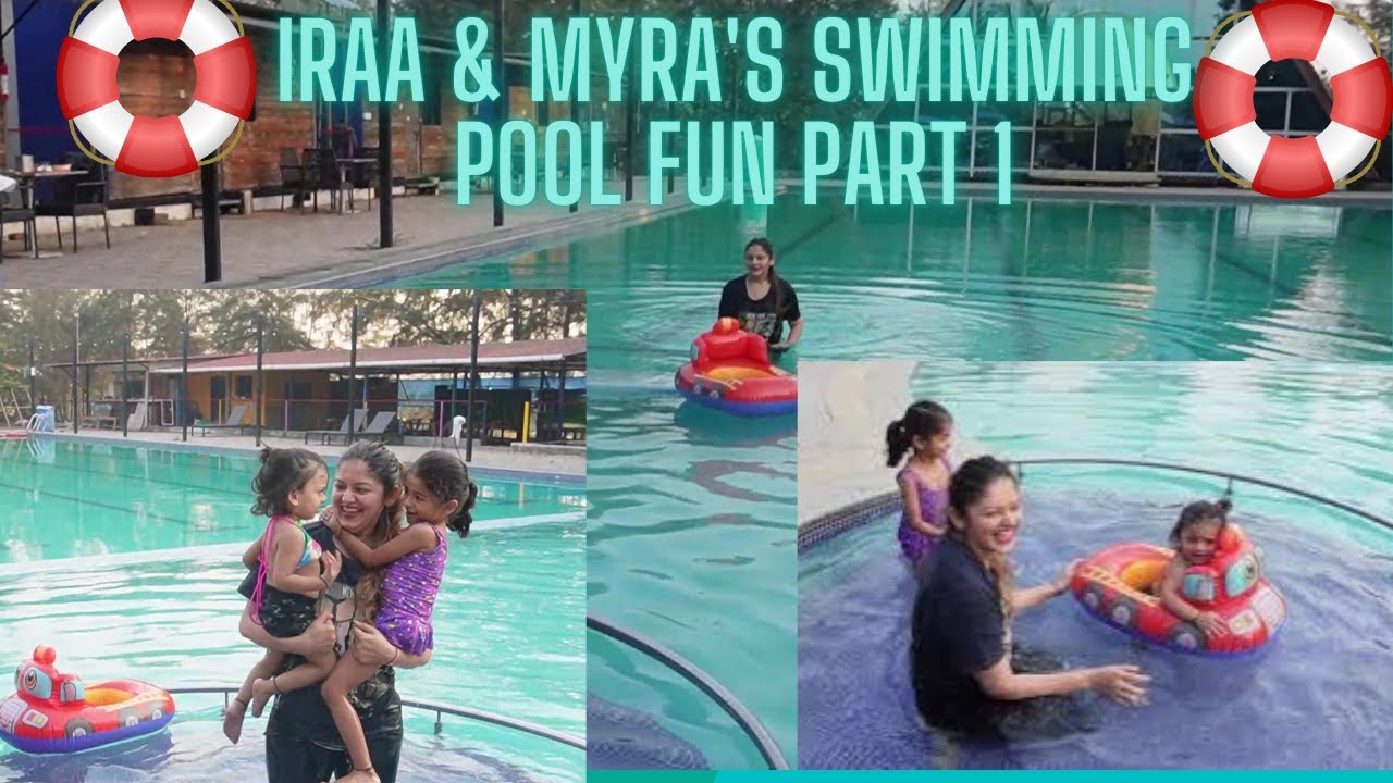 Iraa and Myra गये बहोत बड़े swimming pool में 😱| Iraa's first time in ...