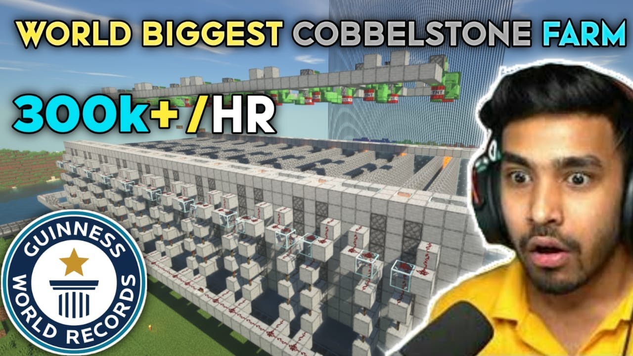 WORLD BIGGEST COBBLESTONE FARM Minecraft INSurvival |#Silent_Potato ...