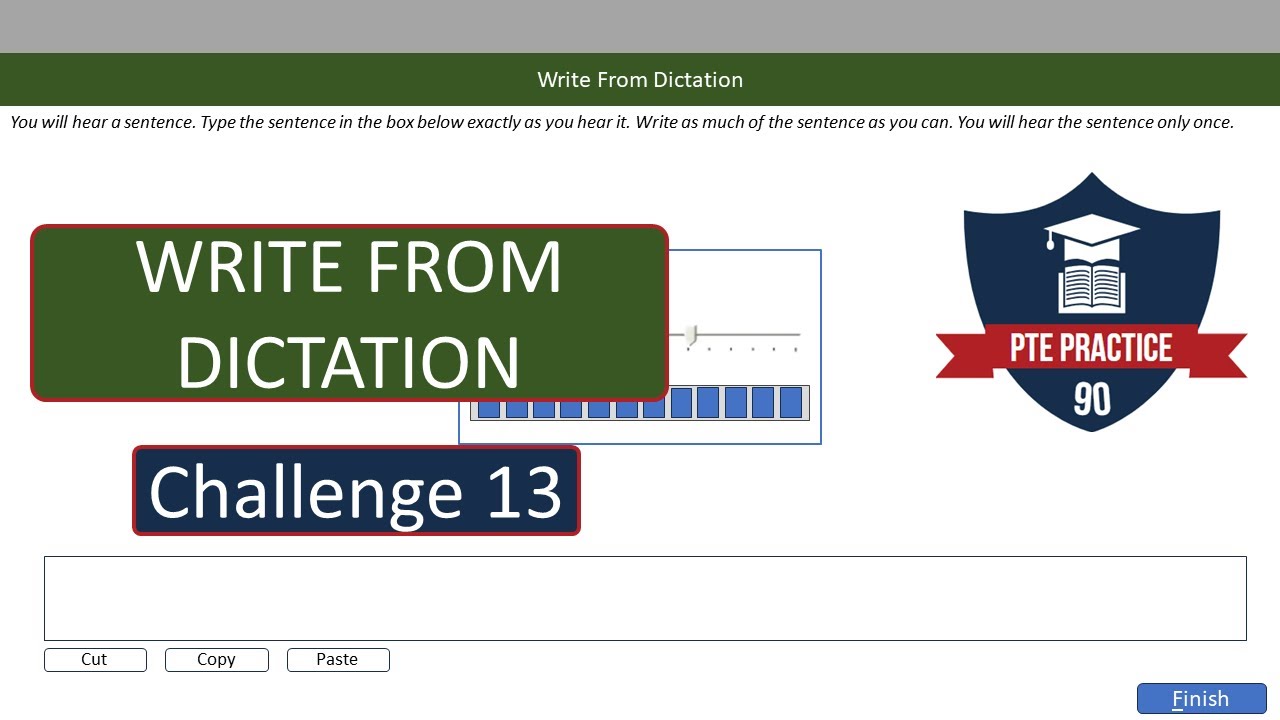 PTE Write From Dictation: Real Exam Practice -Challenge 13 - YouTube