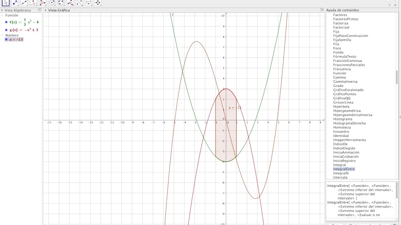 Integral definida con GeoGebra - YouTube