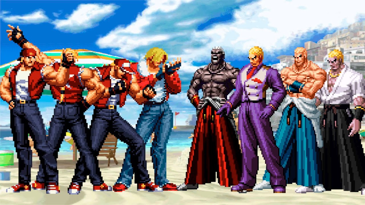 [KOF Mugen] Terry Bogard Team vs Geese Howard Team - YouTube