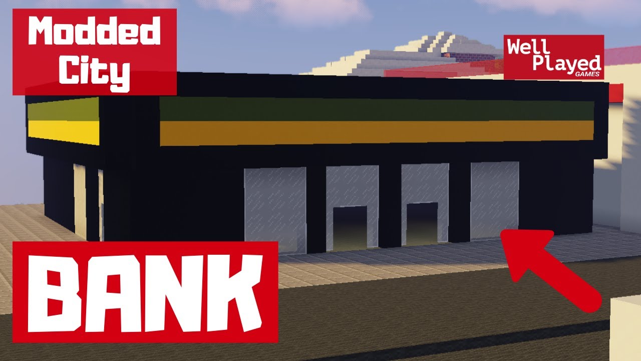 How To Build A Bank!! | Minecraft Modded City Ep 37 - YouTube