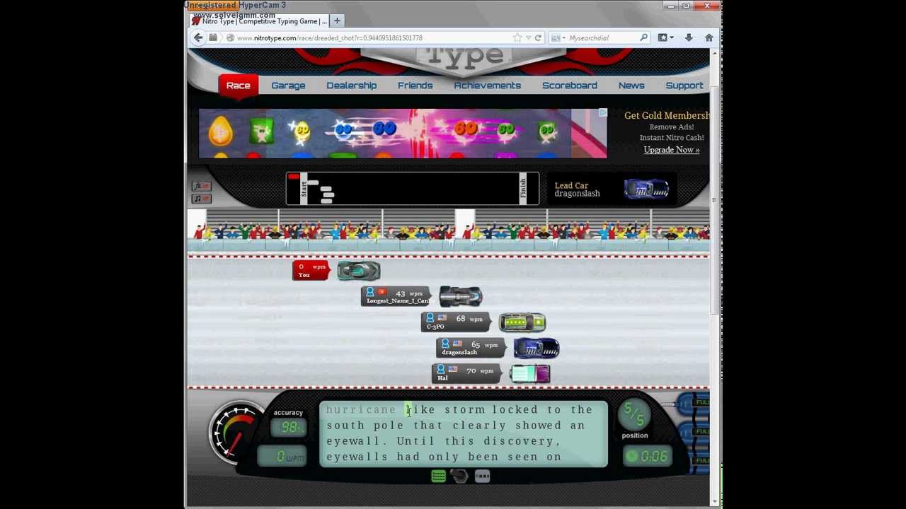 Nitro Type: Quest for The Wampus Part 4: Special Lag Edition! - YouTube