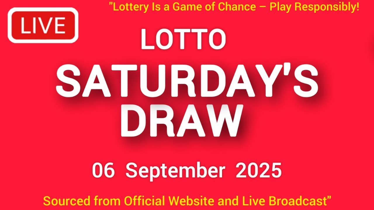 The National Lottery Lotto Draw Live results from Saturday 06 Sep 2025 ...