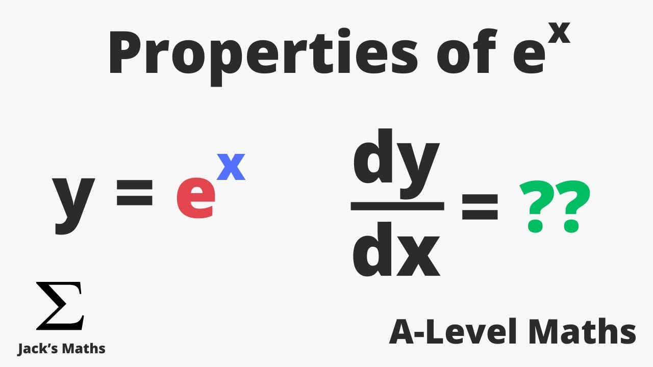 Properties of e^x (Exponentials & Logarithms 8) | A-Level Maths - YouTube