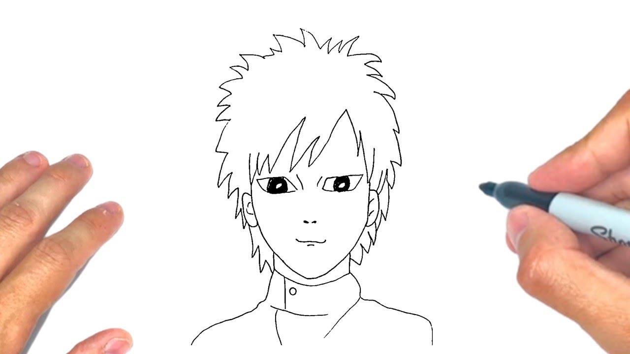 How To Draw Gaara Easy, Step by Step, Drawing Guide || farzana drawing ...