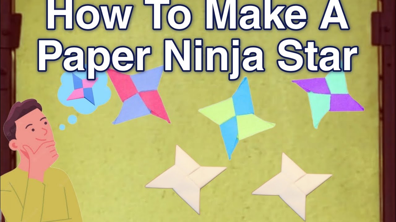 HOW to make a paper Ninja Star ★ in five minutes ★★★★ - YouTube