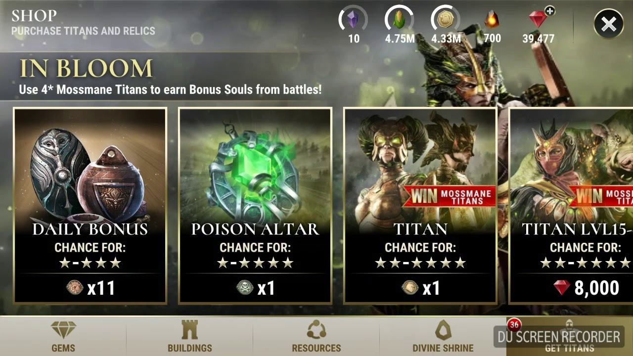 Dawn of titans 12 daily token pulls - YouTube
