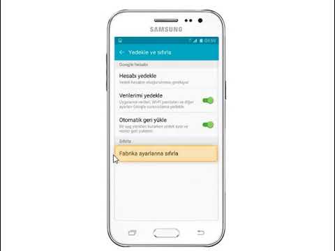 Samsung Galaxy J2 Fabrika Ayarlarına Sıfırlama