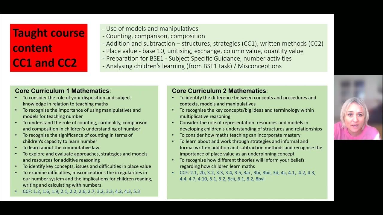 CC1 and CC2 Mathematics Video for Mentors 2 - YouTube