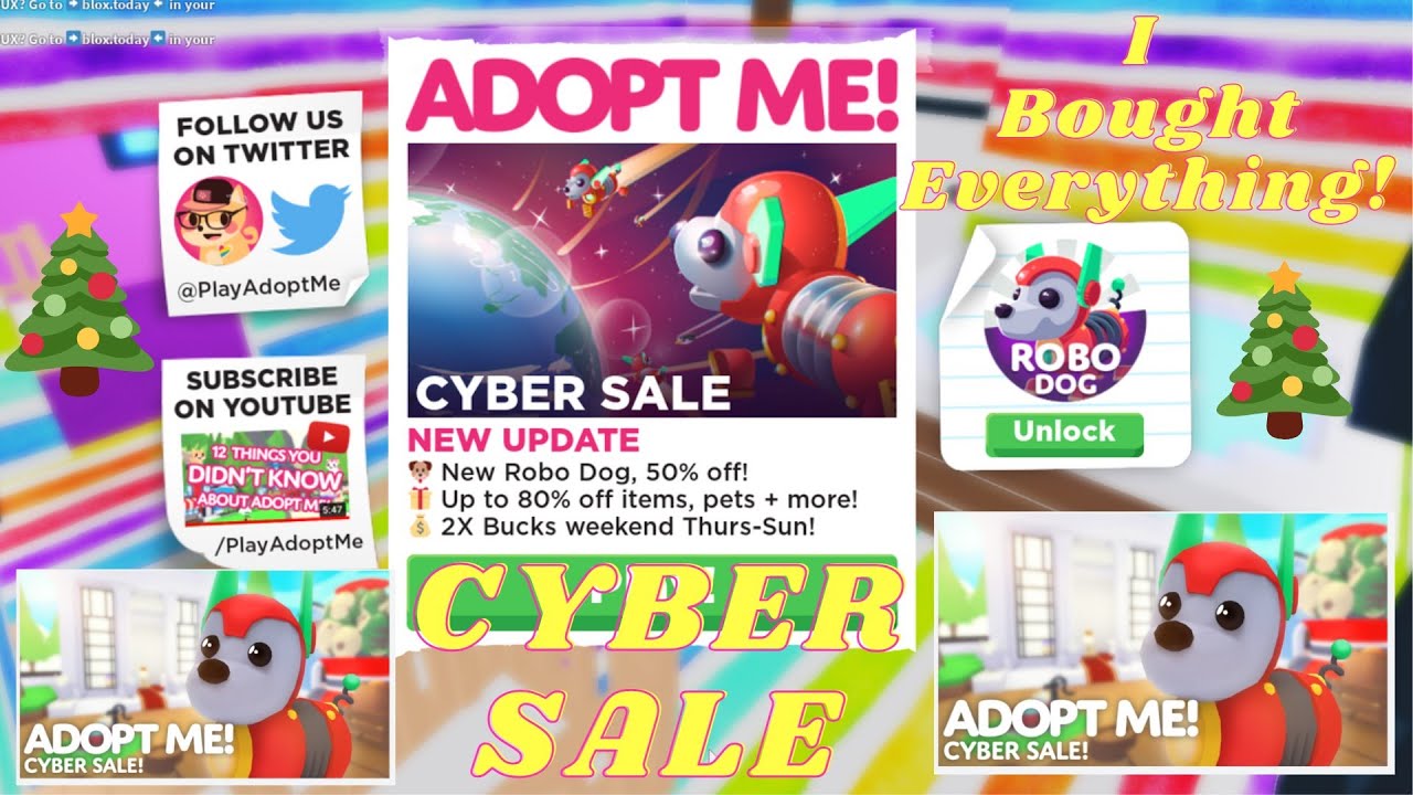 I BOUGHT EVERYTHING IN 🤖 ADOPT ME CYBER SALE!! 🐶 Robo Dog + 2x Bucks ...