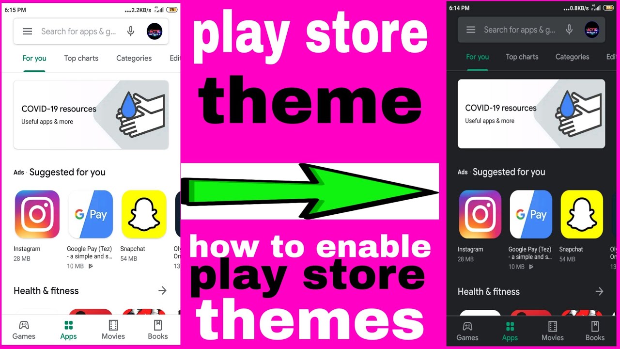 Play Store theme,,,, How to enable google play store themes, very ...