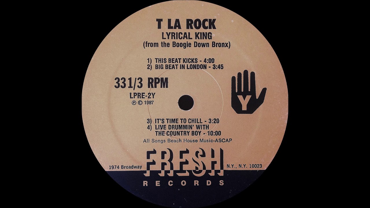 T La Rock - It's Time To Chill ( Lyrical King 1987 ) - YouTube