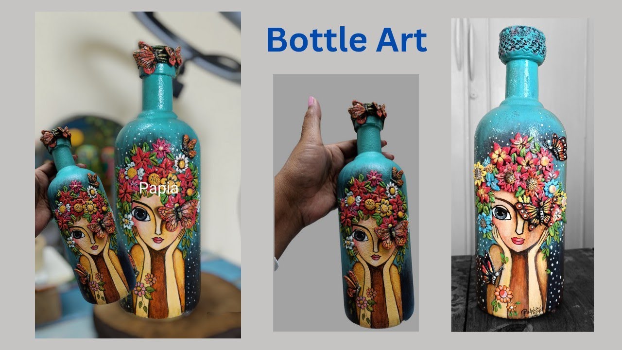 Beautiful 3D Bottle Art - YouTube