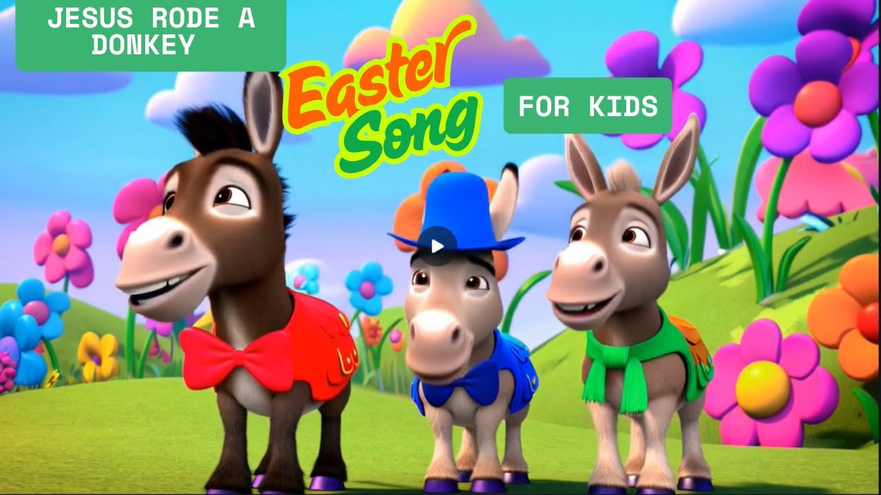 Jesus Rode a Donkey | Palm Sunday Song for Kids#EasterForKids # ...