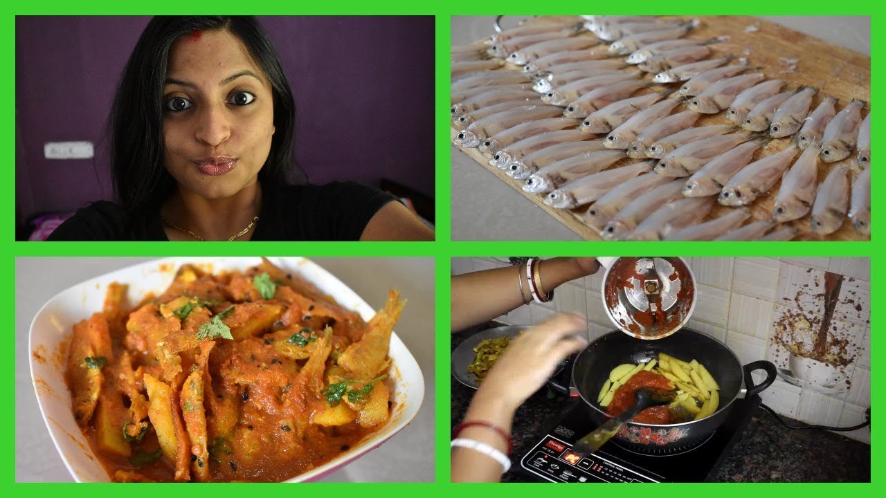 Bengali Lunch Routine | How to Cut Small Fish | Fish in Bengali Style ...