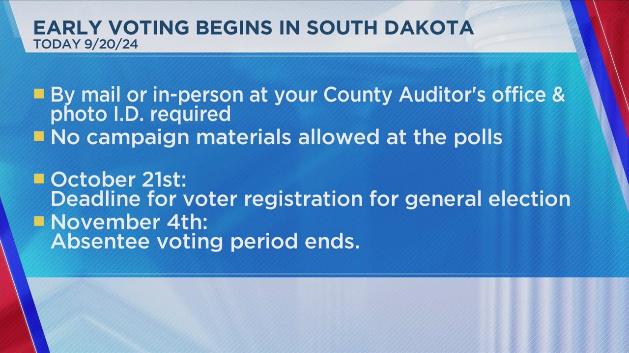 Early Voting Begins in South Dakota - YouTube