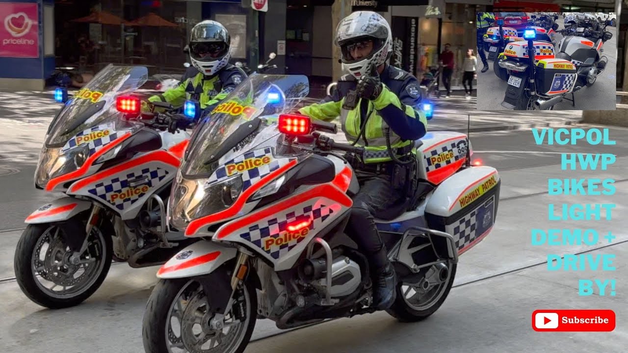 *LIGHT DEMO* VICPOL // Highway Patrol BMW Motorbikes - Light Demo ...