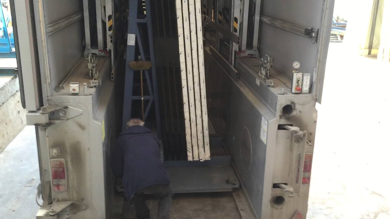How to unload jumbo glass from Inloader - Antglass - YouTube