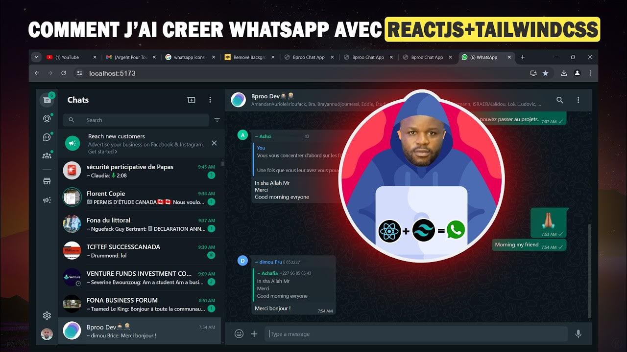 Comment Créer Whatsapp Client Avec Reactjs Typescript And Tailwindcss Youtube