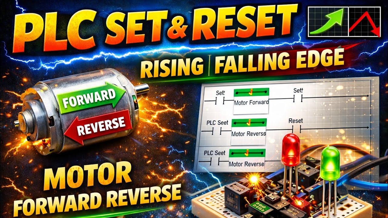 Part : 1.6 I PLC Set Reset & Rising Falling Edge Explained | Motor ...