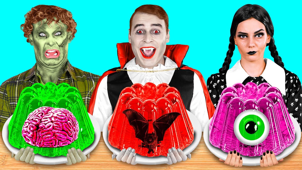 Wednesday बनाम पिशाच बनाम ज़ोंबी कुकिंग चैलेंज | मजेदार स्थितियां KiKi ...