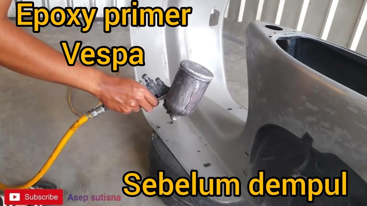 epoxy body vespa / epoxy primer vespa - YouTube