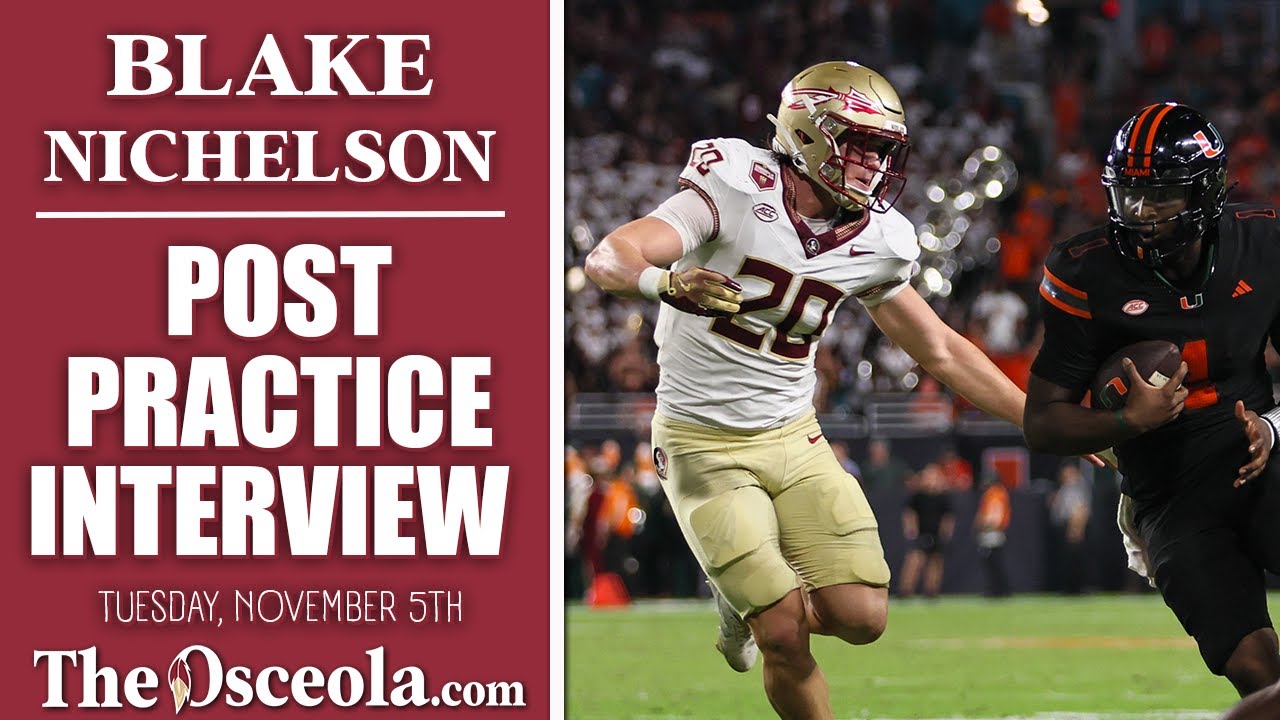 FSU Football | LB Blake Nichelson on strides he’s made this season, the ...