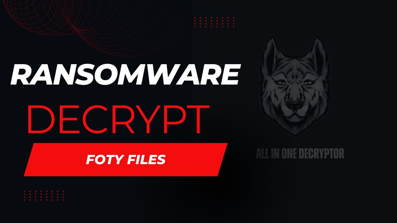 How to decrypt .Foty file| Ransomware Encrypted File | Stop/DJVU ...