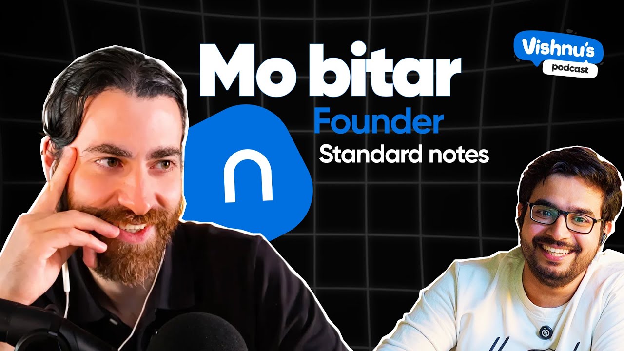 Vishnu's Podcast ft. Mo Bitar - Founder of Standard Notes [Part 1 ...
