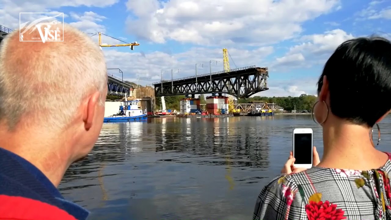 Travaux Pont des Allemands Visé au 17 septembre 2017 - YouTube