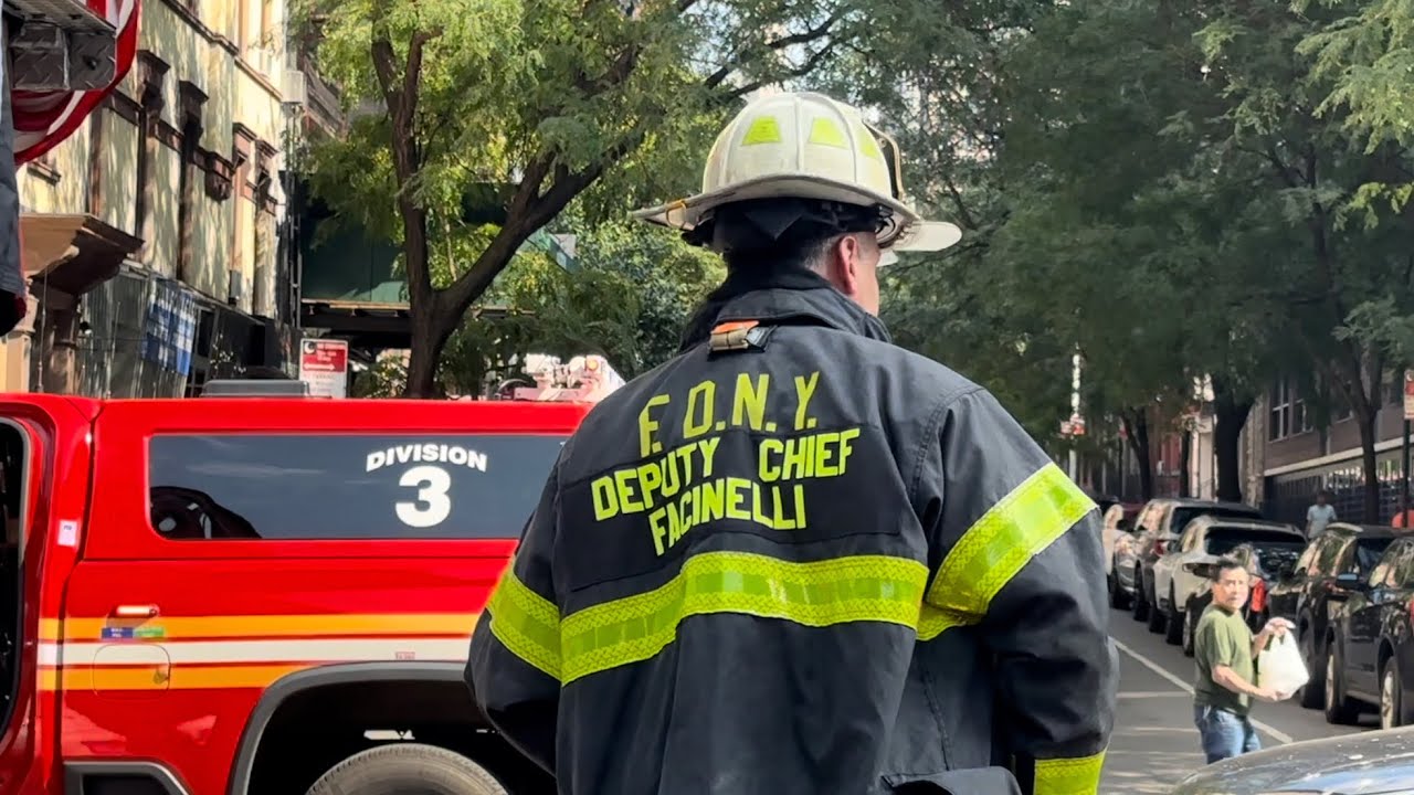 FDNY Manhattan 10-77 Box 0885 Fire was on the 3rd Floor of a High Rise ...