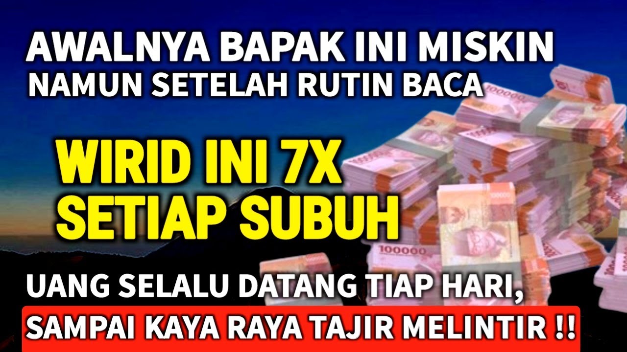 DOA MUSTAJAB AWALNYA MISKIN SEKARANG JADI KAYA RAYA TAJIR MELINTIR ...