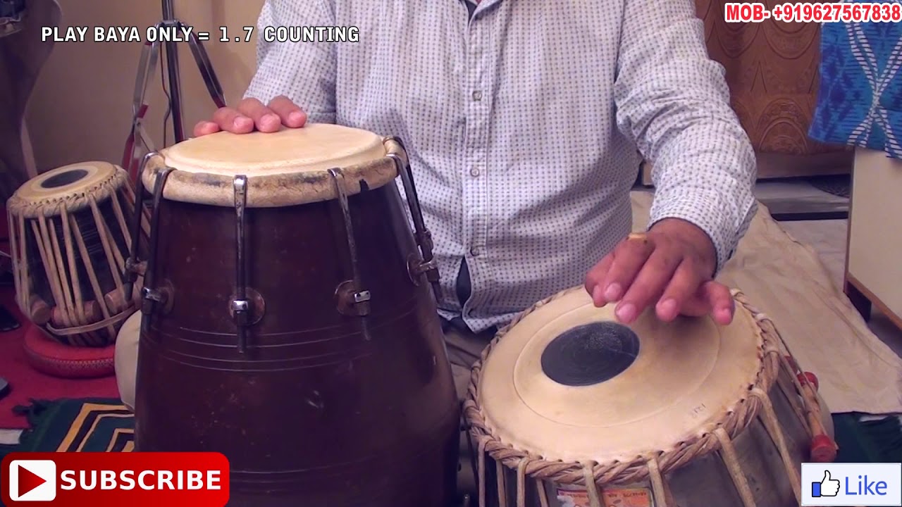 How to play khada theka in dholak | khada theka with pickup | 4\4 ...