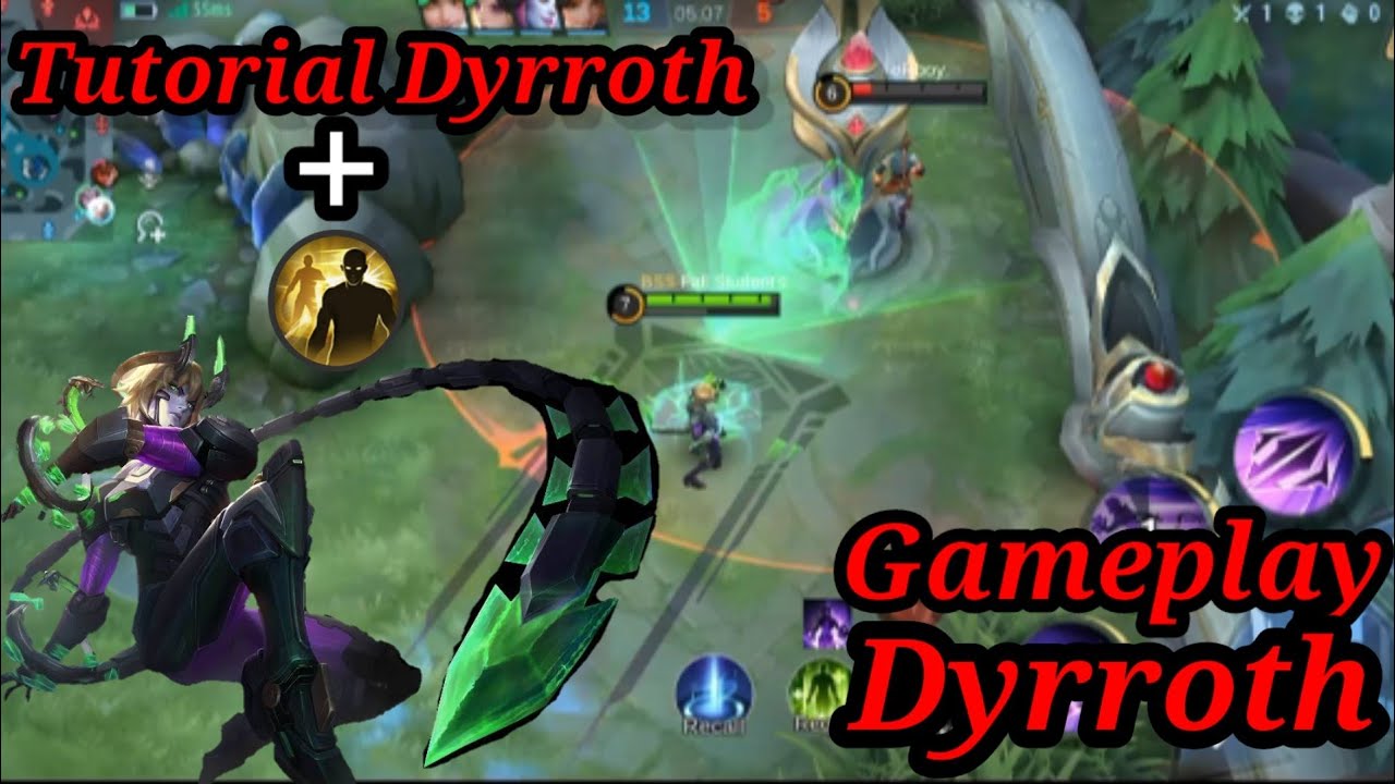 Tutorial + build Dyrroth Use Flicker || Gameplay Dhyrroth Mobile ...