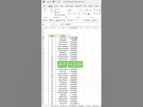 How to randomize data in Excel. #shorts #excel - YouTube