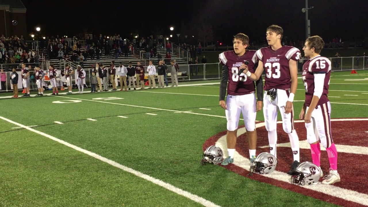 National Anthem by Football Players - YouTube