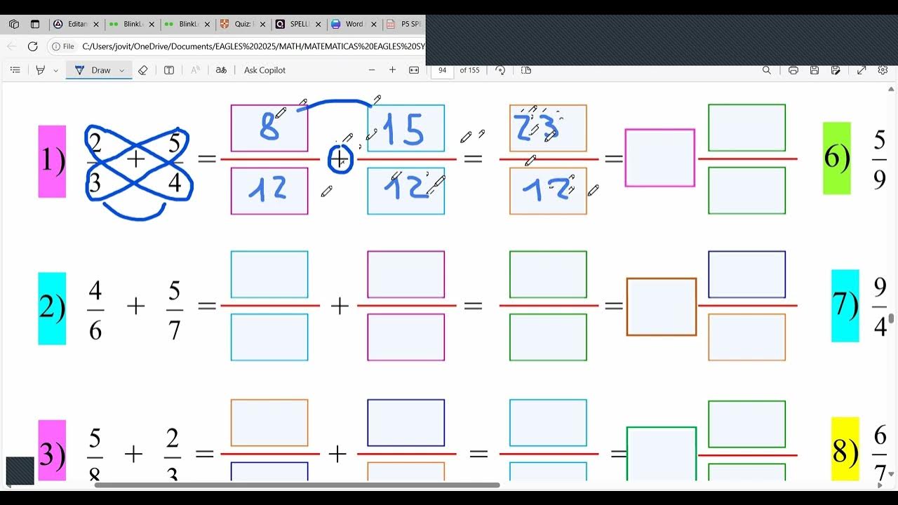 ADDING UNLIKE FRACTIONS WITH THE BUTTERFLY METHOD - YouTube