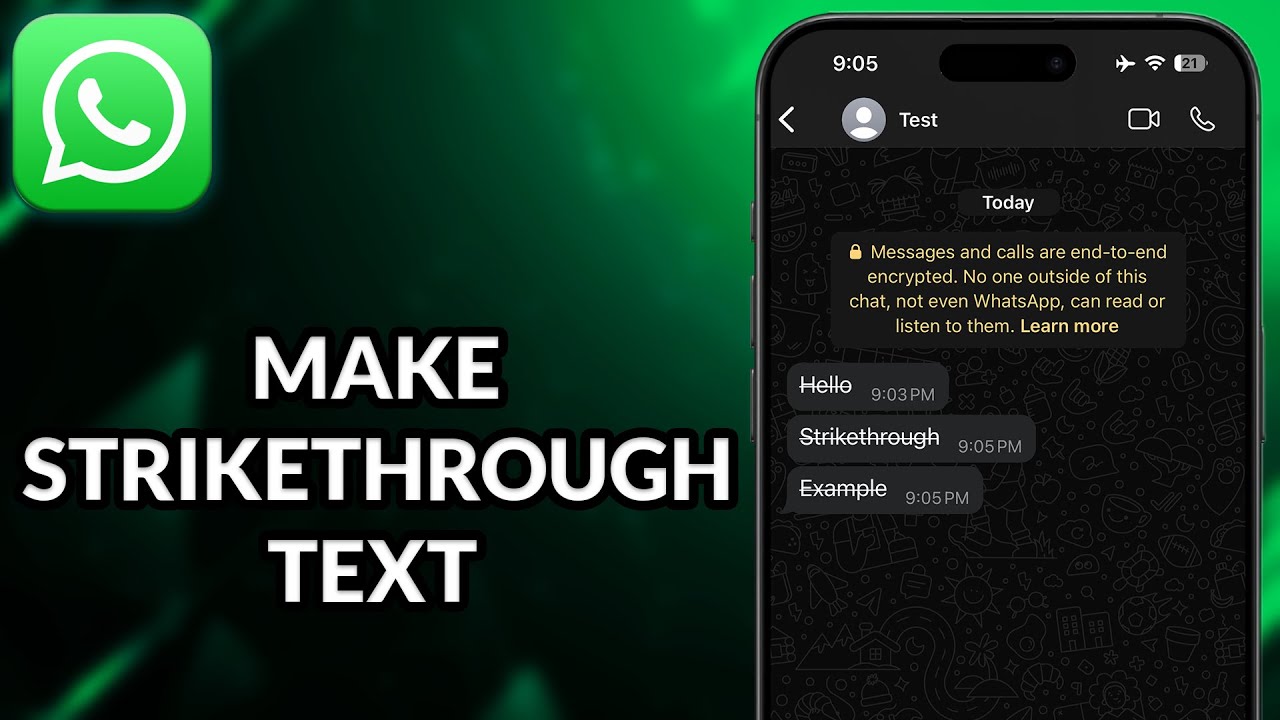 How To Make Strikethrough Text In WhatsApp - YouTube