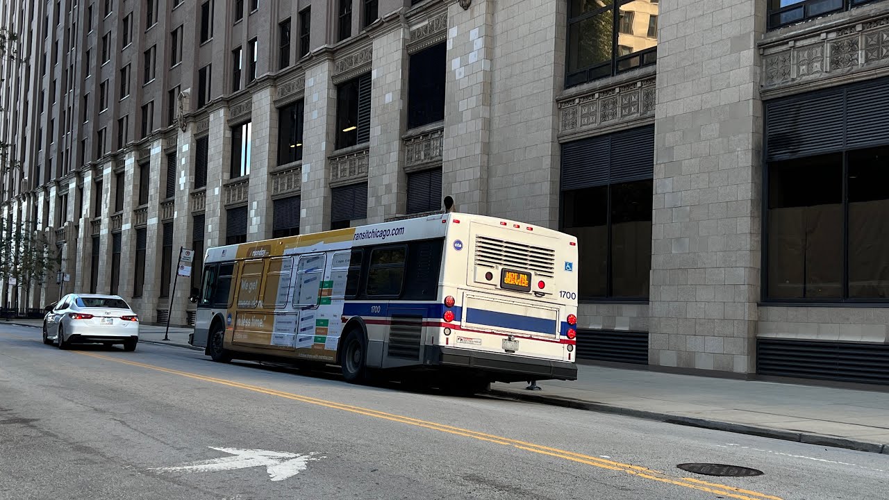 CTA Bus Ride: 2008 New Flyer D40LF #1700 on the 120 Ogilvie ...