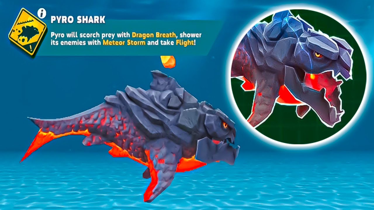 PYRO SHARK 🦈 FULL BOOST | New Skin Mod All Sharks Unlocked | Hungry ...