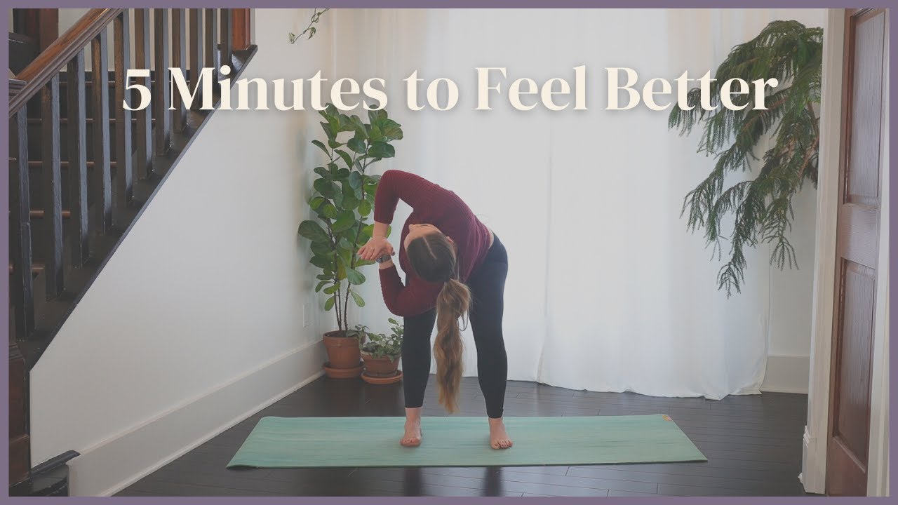 Quick Yoga Reset - 5 Minutes to Feel Better - Reset Your Day Through ...