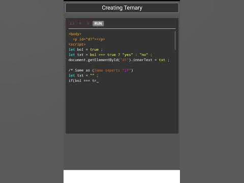 Creating Ternary Javascript. - YouTube