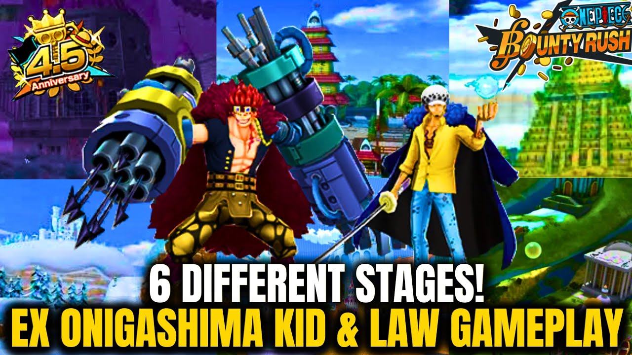 Monsters on Onigashima! EX ONIGASHIMA KID & LAW Gameplay (Lv. 100) in ...