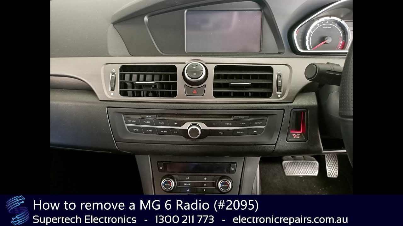 How to remove a MG 6 Radio (#2095) - YouTube