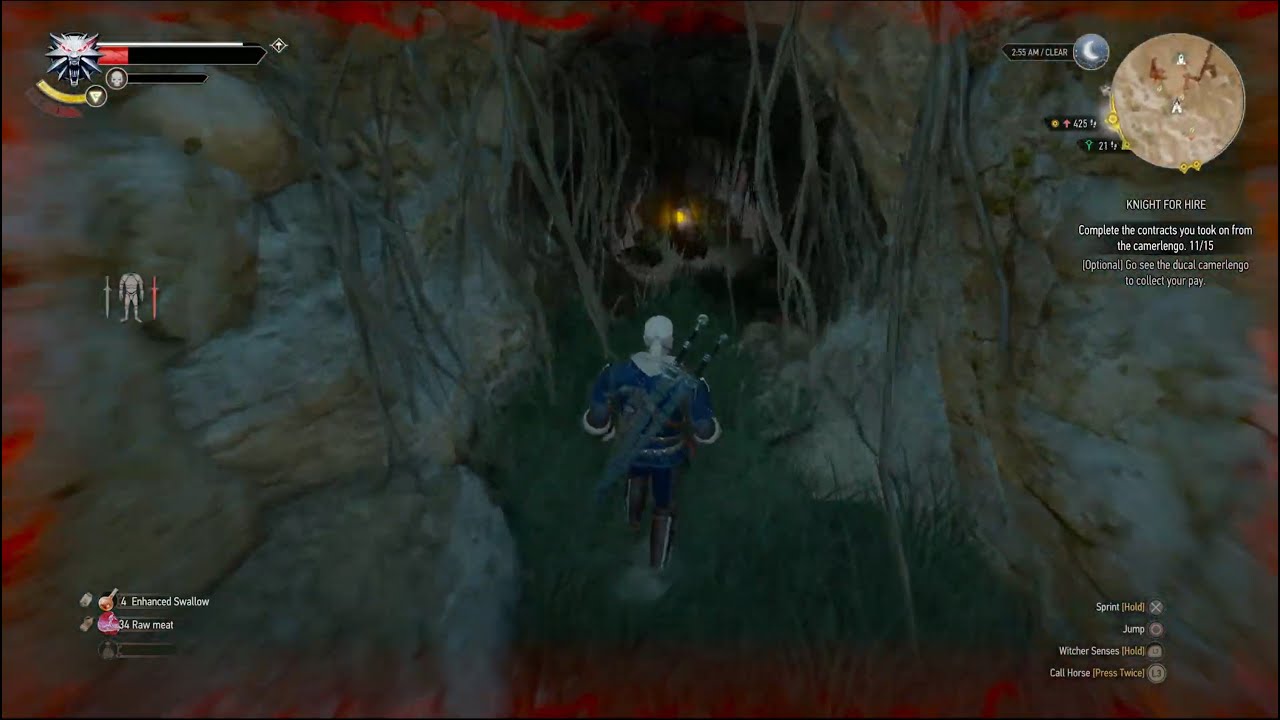 The Witcher 3 Fort Ussar Ruins Slyzards Place Of Power Cave PS4 Pro ...